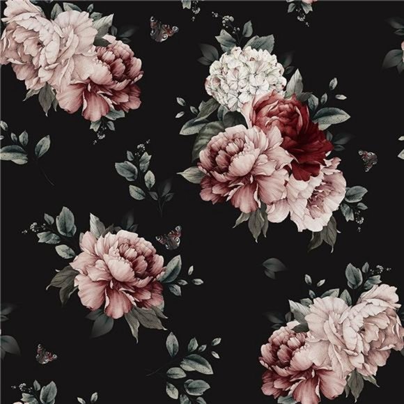 Wall Decor | Vintage Boho Floral Peel And Stick Wallpaper Roses Floral Wallpaper 175 X787 | Poshmark